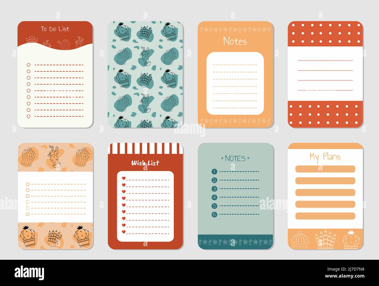 Collection of cute note paper Stock Vector Image & Art - Alamy