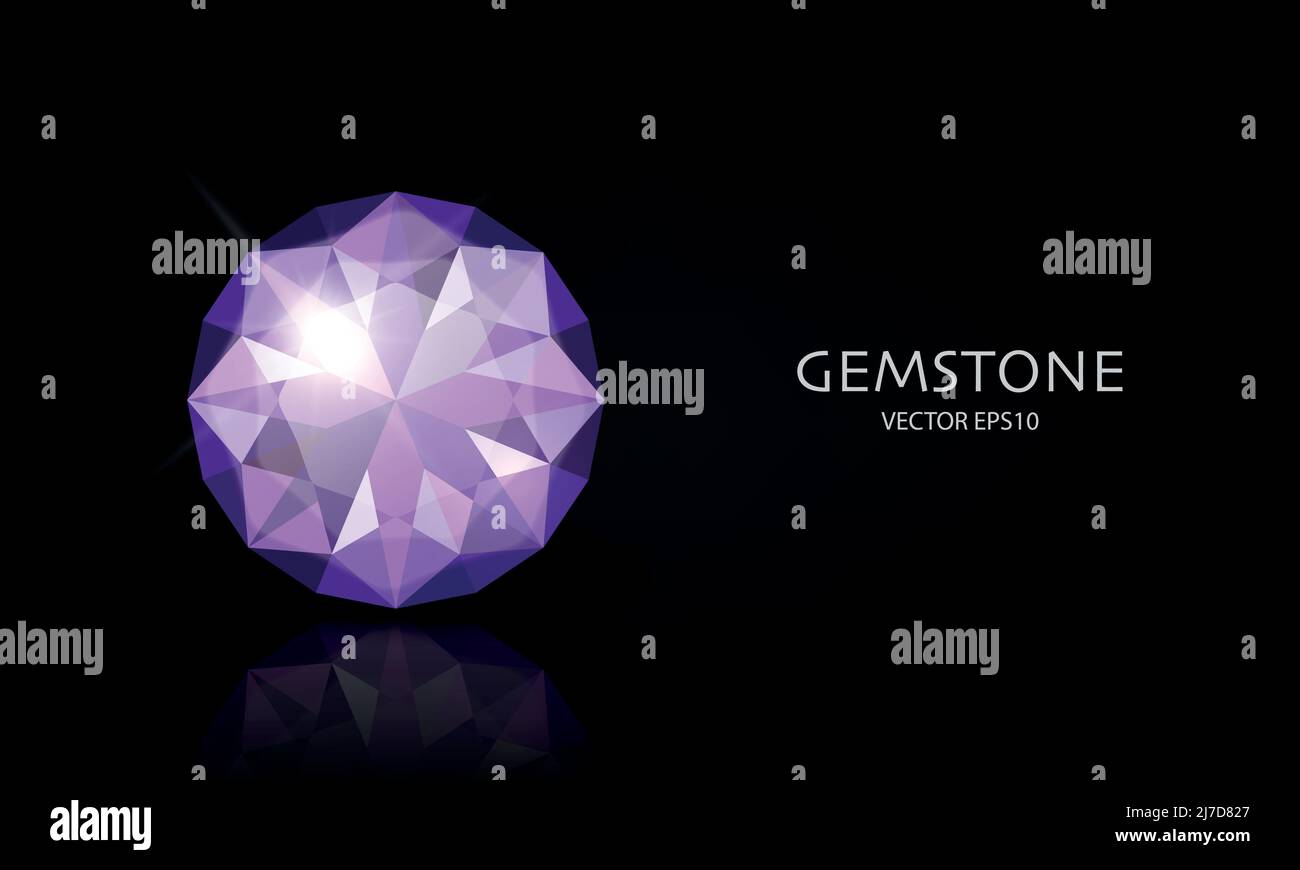 Purple gemstones Stock Vector Images - Alamy