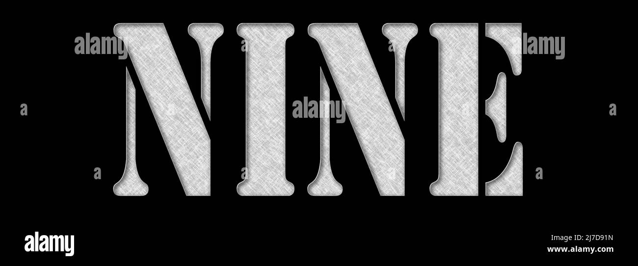 Number 9 sign Black and White Stock Photos & Images - Alamy