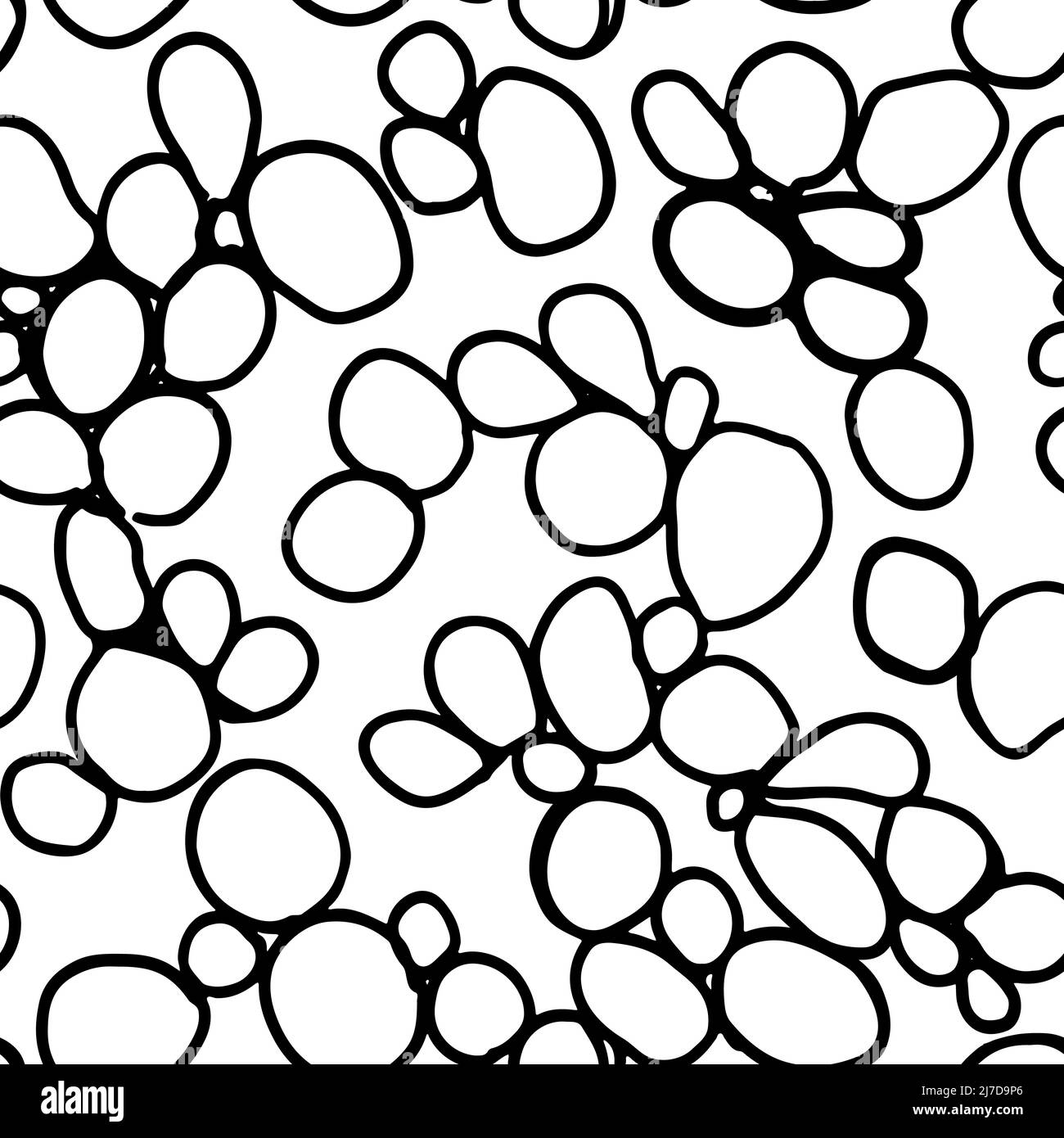 Bubbles vector seamless pattern with line circles Stock Vector Image ...