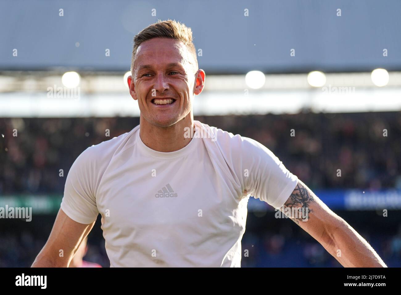 Rotterdam, Netherlands. 8 May 2022, Rotterdam - Jens Toornstra of Feyenoord during the match ...