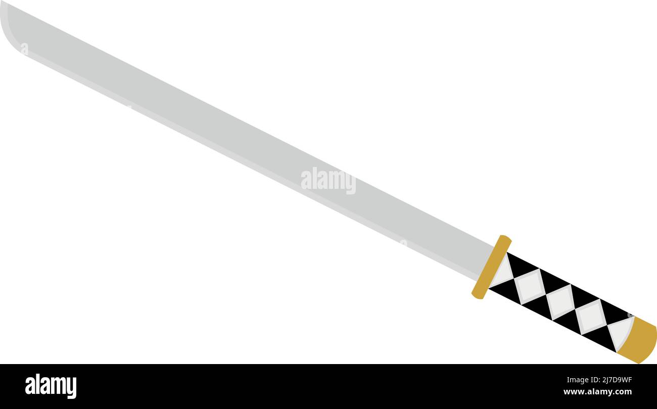 Vector illustration of a katana japanese sword Stock Vector Image & Art ...