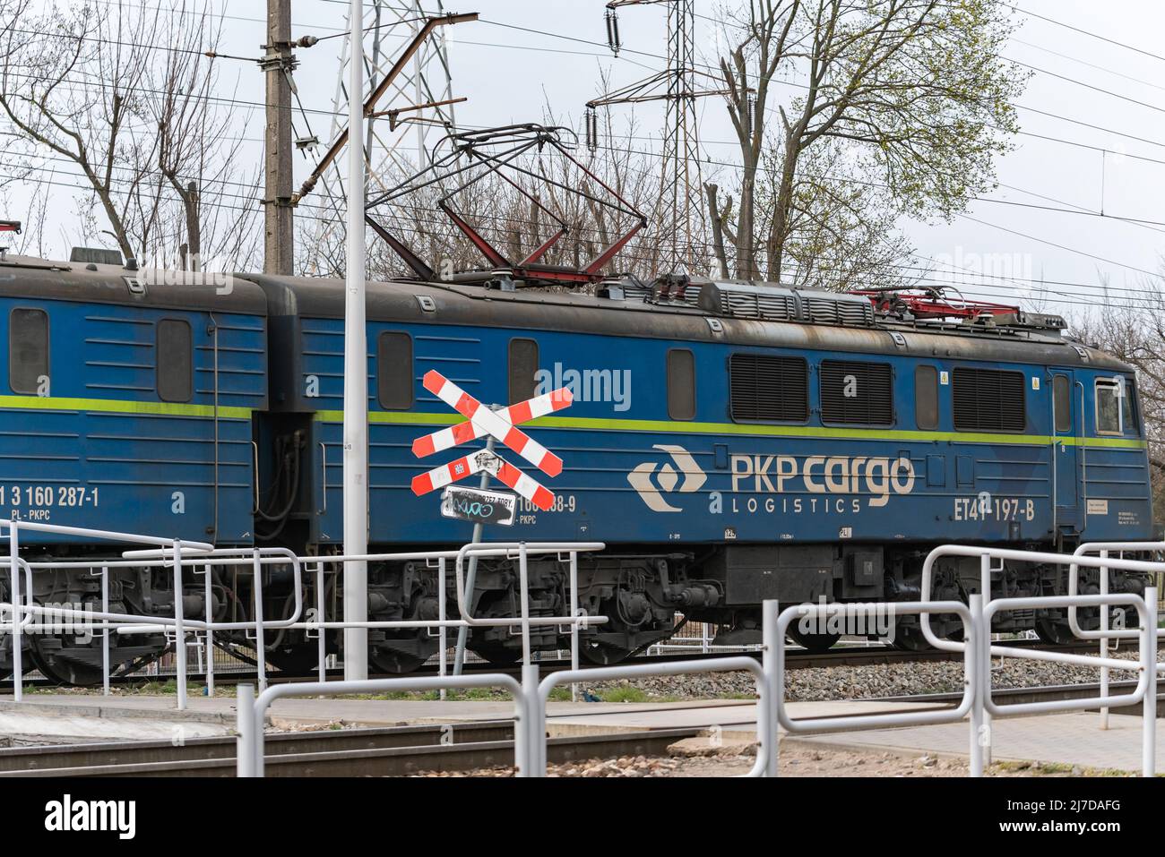 Legionowo, Poland - April 13, 2022: PKP Cargo railway transport ...