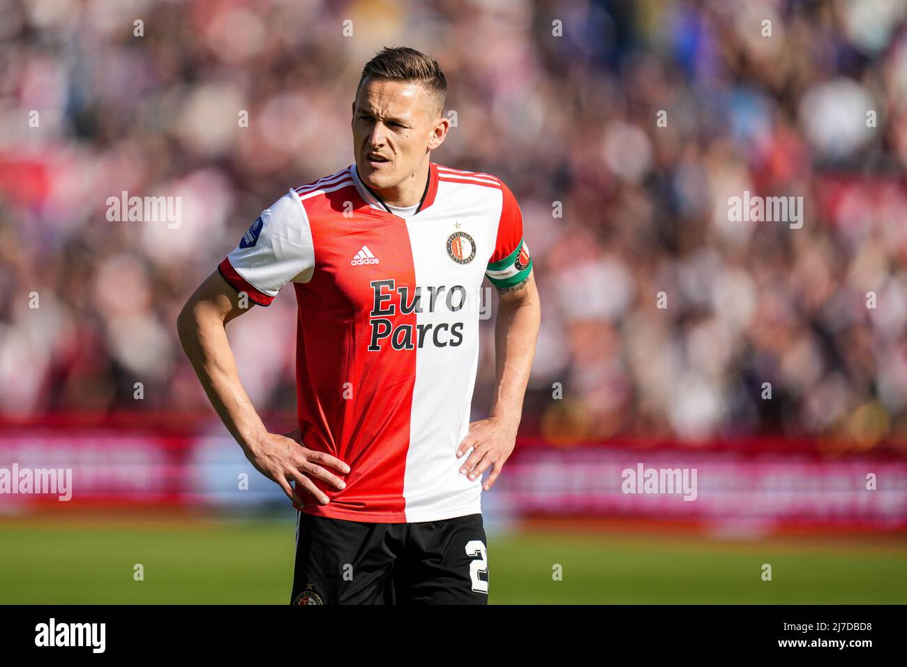 Rotterdam, Netherlands. 8 May 2022, Rotterdam - Jens Toornstra of Feyenoord during the match ...