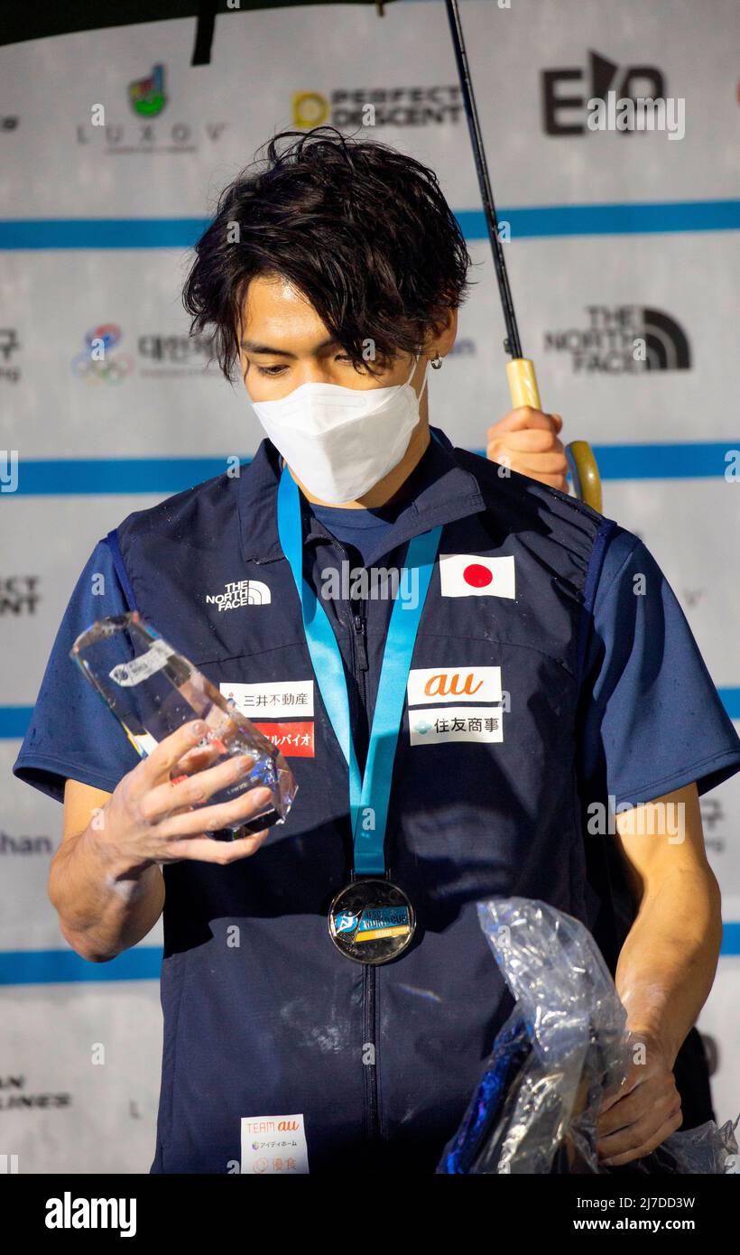 Tomoa Narasaki (JPN), May 8, 2022 - Sport Climbing : Silver medalist ...