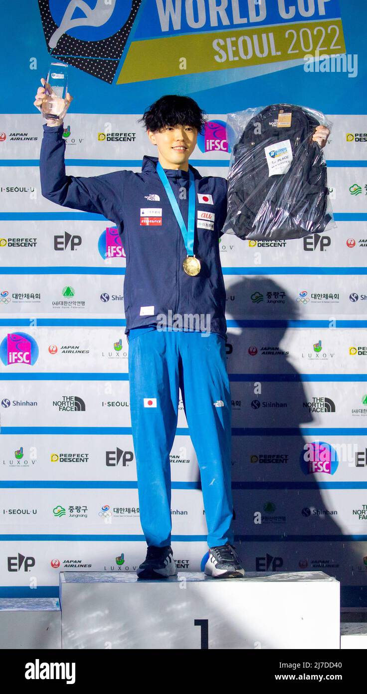 Kokoro Fujii (JPN), May 8, 2022 - Sport Climbing : Gold medalist Kokoro ...