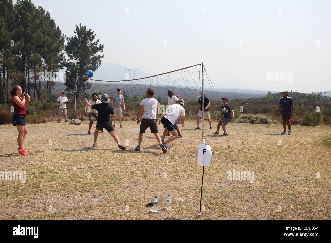 High-Energy Volleyball Match: Teams Compete Under the Elgin Sun Stock ...