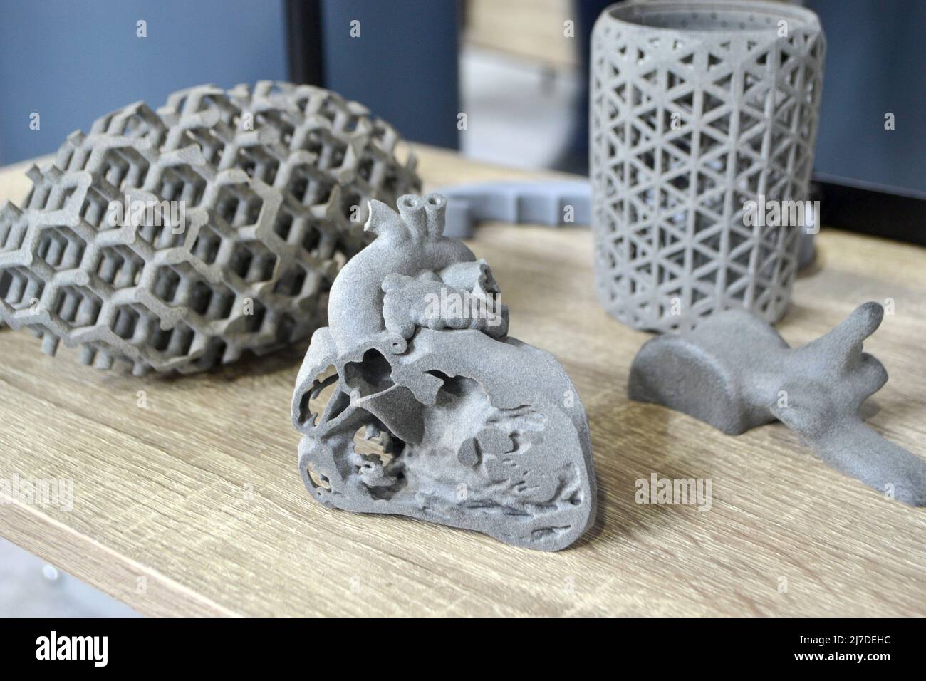 Prototype Prototype of human heart and art objects printed on 3D ...