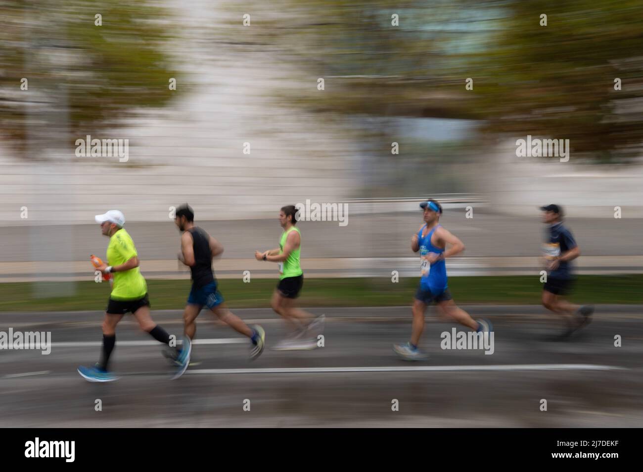 May 8, 2022, Santiago, Metropolitana, Chile: Runners at the Santiago ...