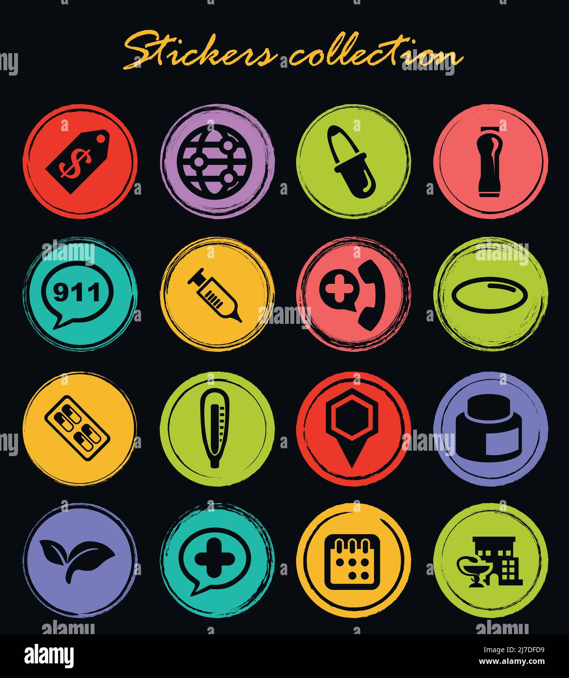 Drug store vector icons for user interface design Stock Vector Image ...