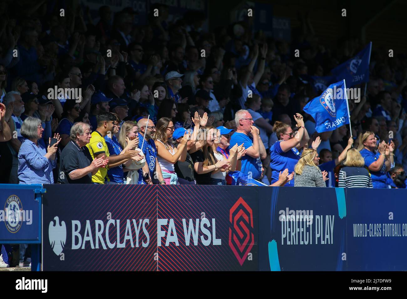 London, England, May 8th 2022: Chelsea support during the FA Barclays Womens Super League game ...