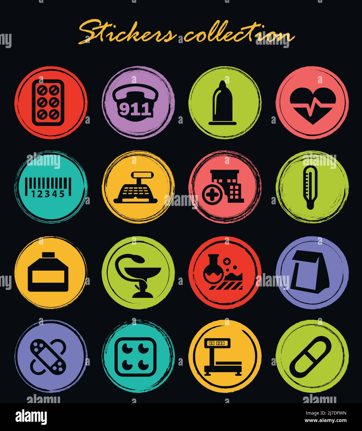 Drug store vector icons for user interface design Stock Vector Image ...