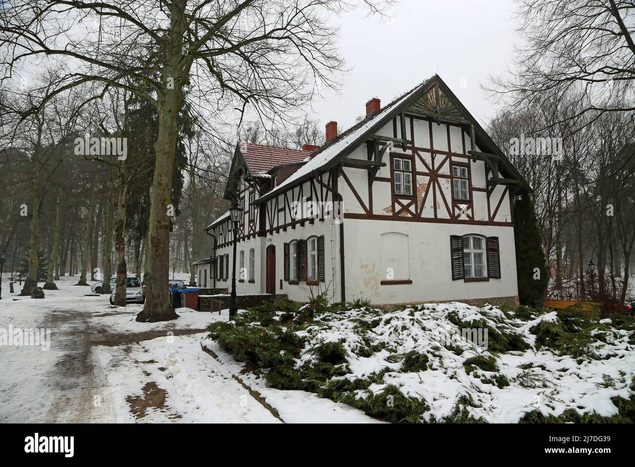 Hunting building, Obrzycko, Poland Stock Photo - Alamy