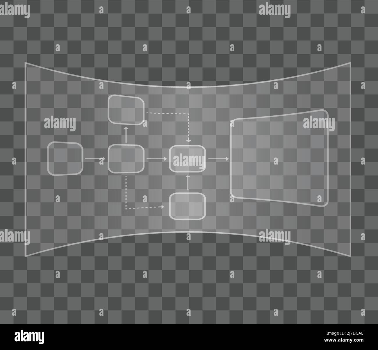 Abstract transparent screen with flowchart Stock Vector Image & Art - Alamy