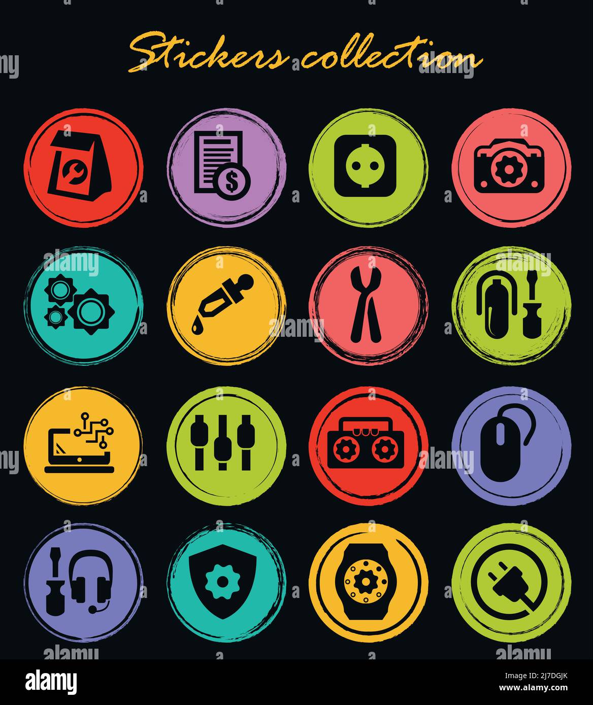 Electron icons set web hi-res stock photography and images - Alamy