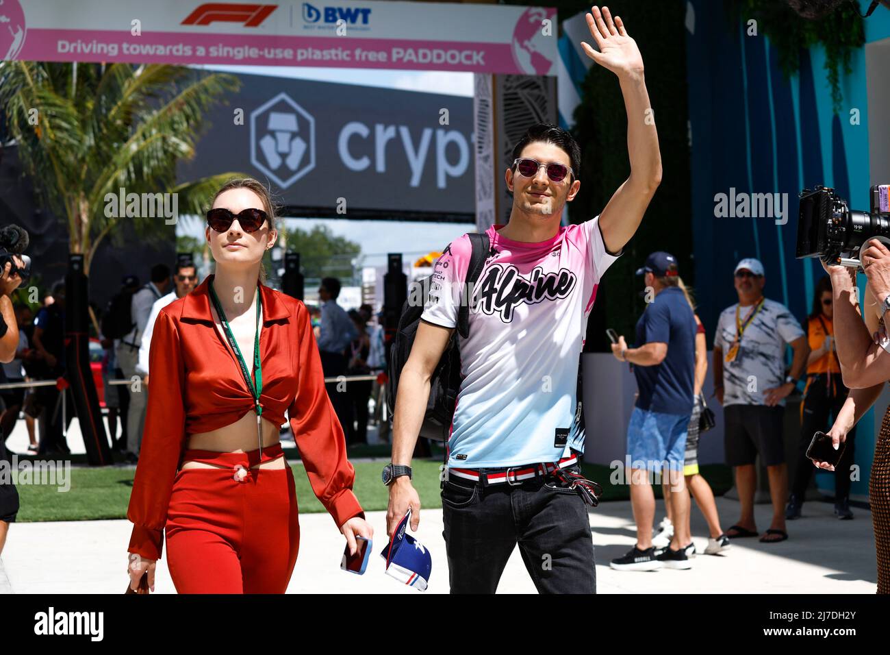 #31 Esteban Ocon (FRA, Alpine F1 Team) and his girlfriend Elena Berri ...