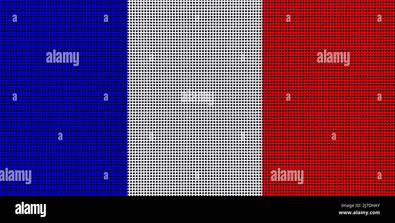 France flag, European Flag painted colors on a brushed metal plate ...