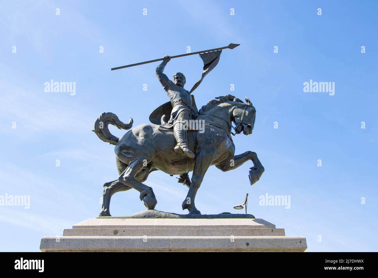Equestrian statue of Rodrigo Díaz de Vivar (1043 – 1099), known as El ...