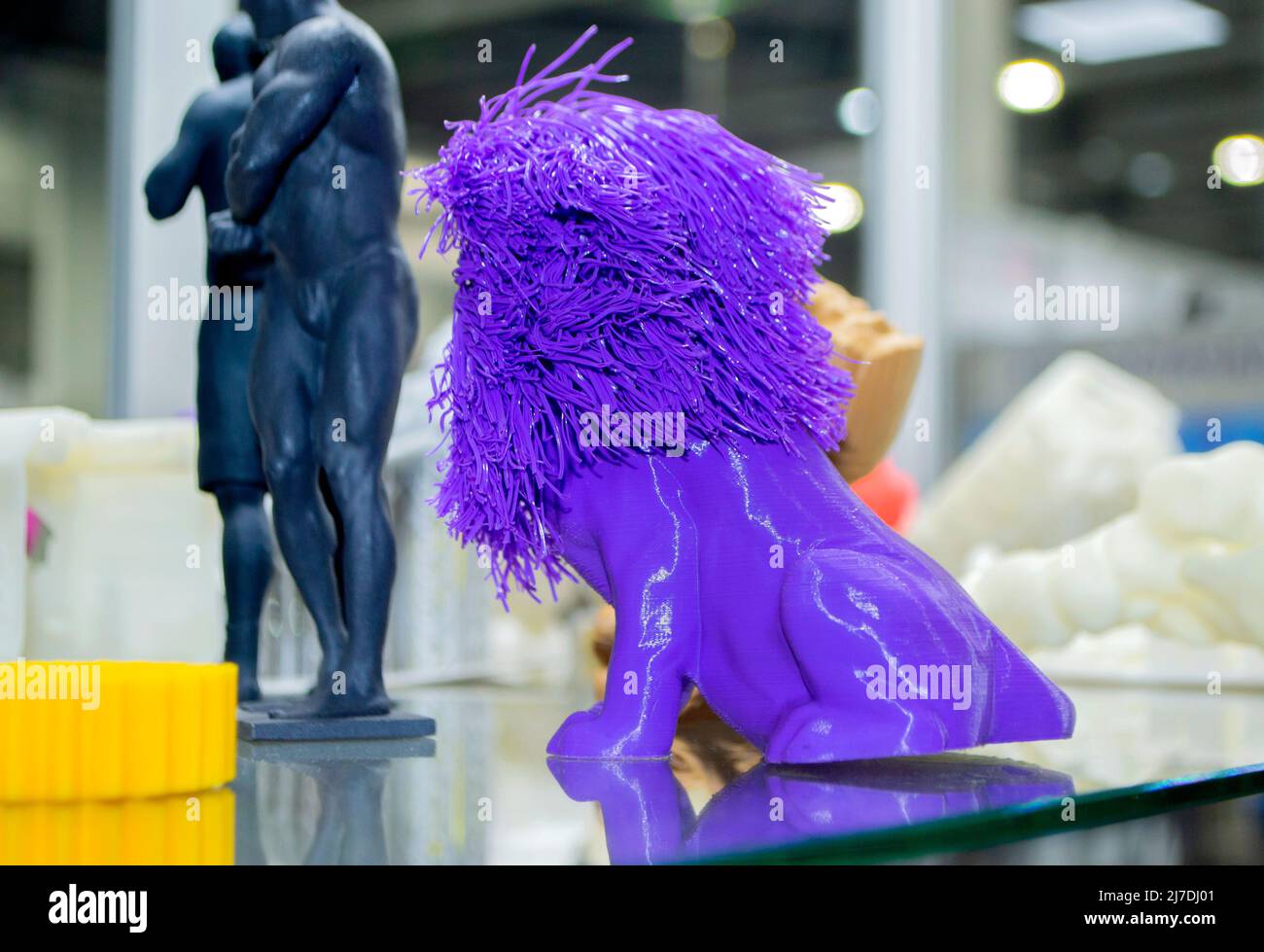 Model printed on 3D printer. Object printed on 3D printer made of ...