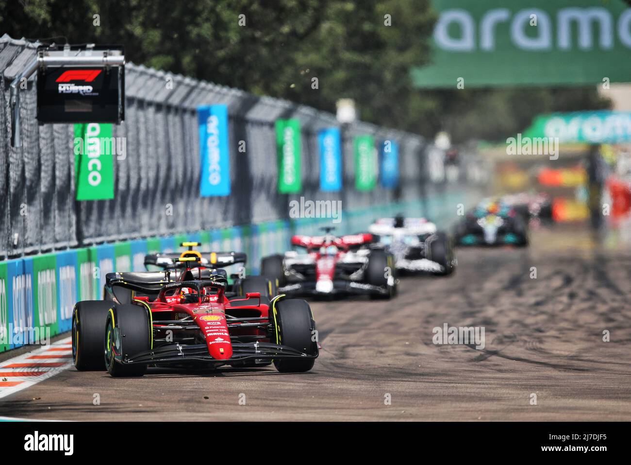 Miami Grand Prix, Sunday 8th May 2022. Carlos Sainz Jr (ESP) Ferrari F1 ...