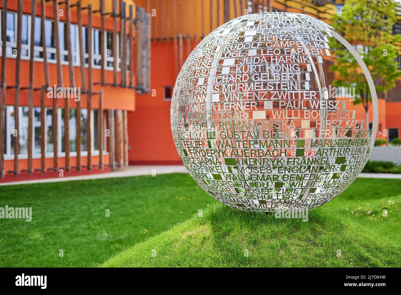 futuristic architecture of prater university buildings in vienna on a ...