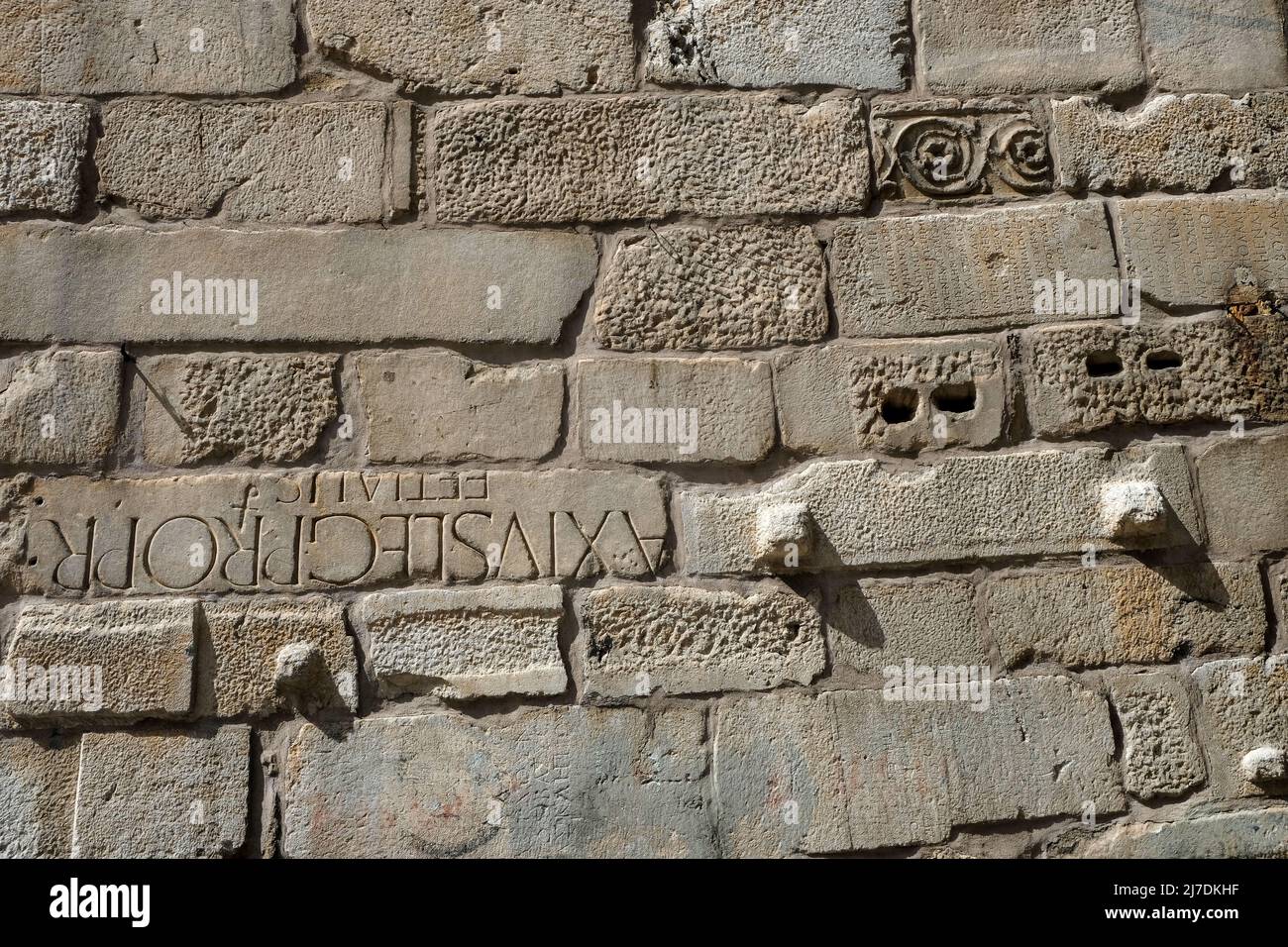 In the 8th and 9th centuries, marble blocks of Roman monuments, column ...