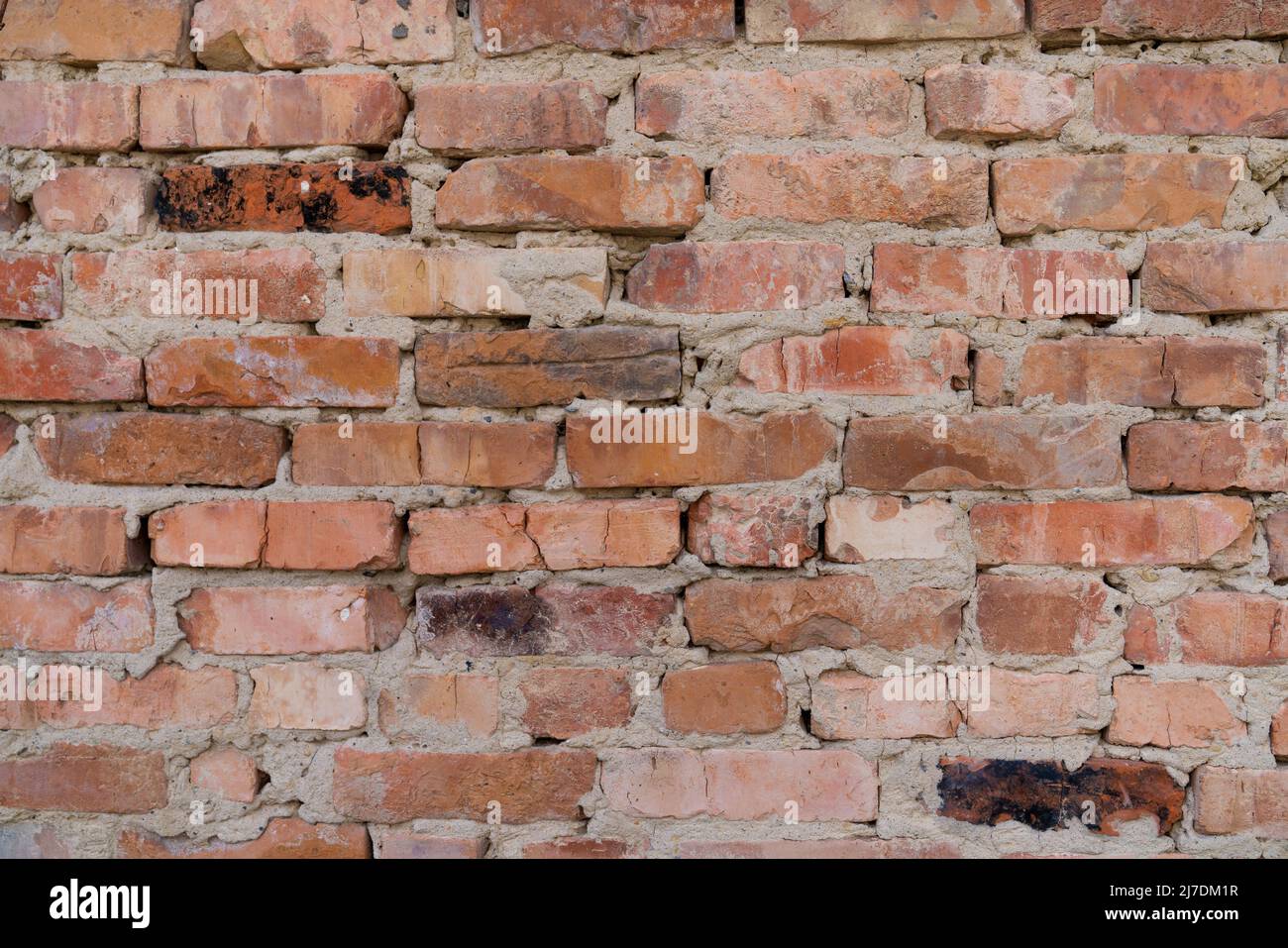 Red brick wall, close-up, old brickwork background. High quality photo ...