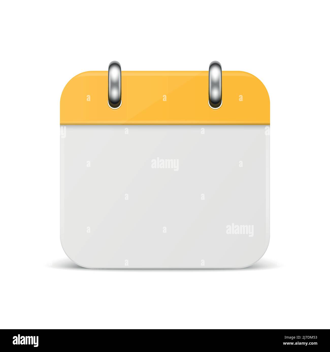 Vector 3d Realistic Simple Classic Minimalistic Calendar Icon Isolated ...