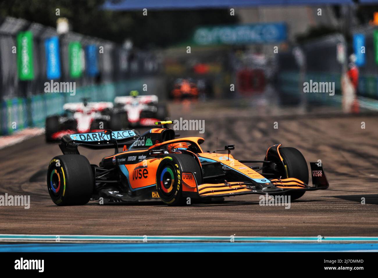 Miami Grand Prix, Sunday 8th May 2022. Lando Norris (GBR) McLaren MCL36 ...