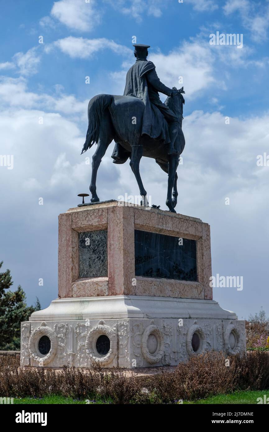Ataturk statue in front of Ankara Ethnography Museum. visit date 12.04. ...