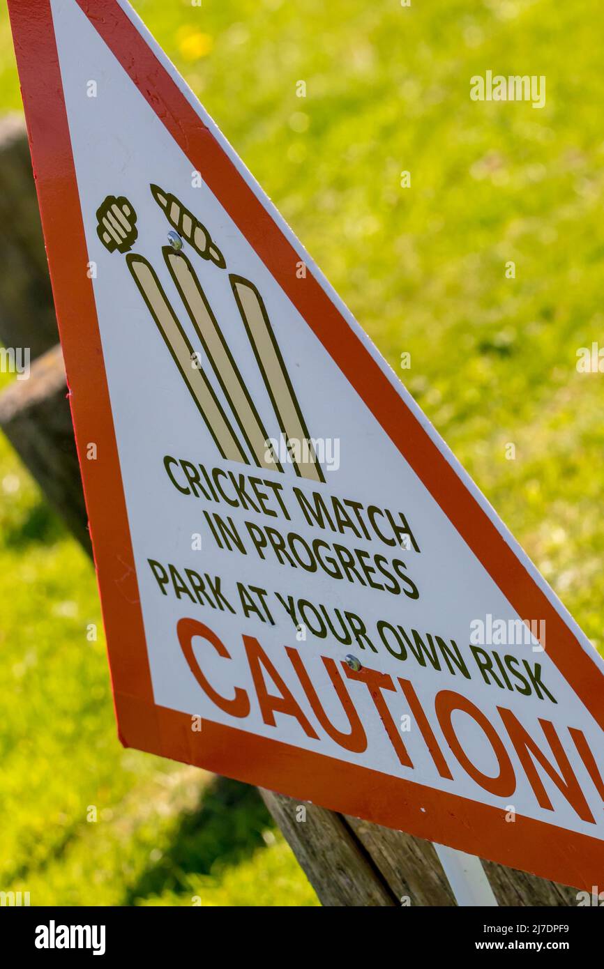 Sunday cricket match in sunshine Stock Photo - Alamy