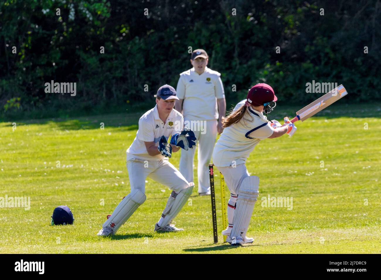Sunday cricket match in sunshine Stock Photo - Alamy