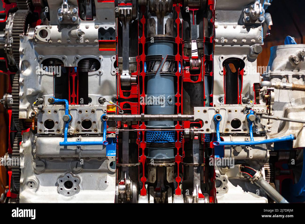 Disassembled airplane engine mechanism device close up Stock Photo - Alamy