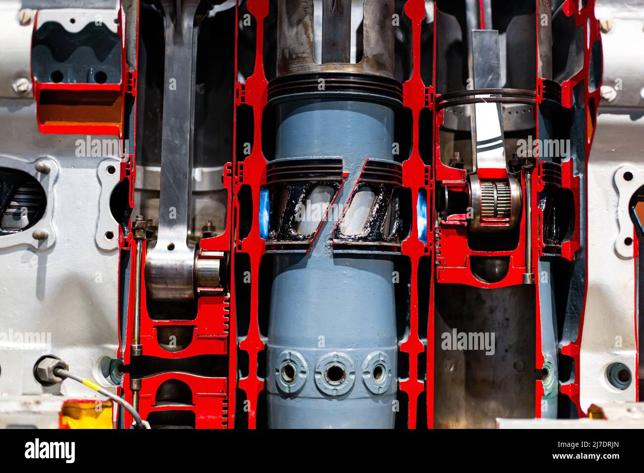 Disassembled airplane engine mechanism device close up Stock Photo - Alamy