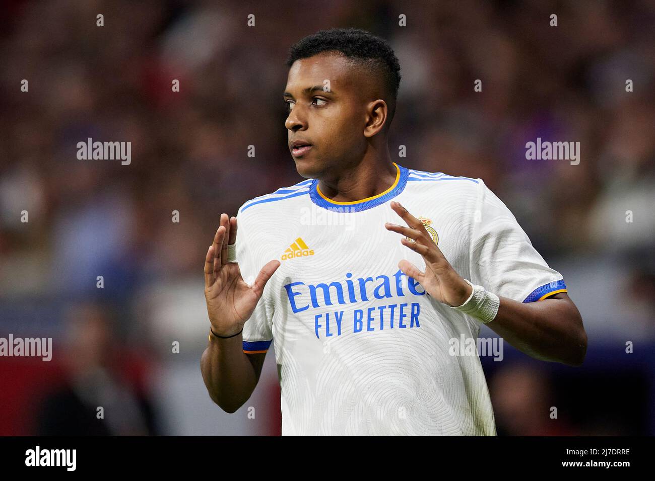 Madrid, Spain, May 08, 2022, Rodrygo Goes of Real Madrid during the La ...