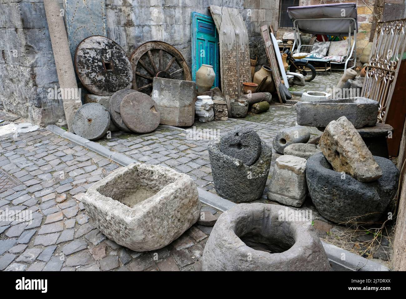 The Ottoman street with traditional buildings in Kayseri Talas attracts ...