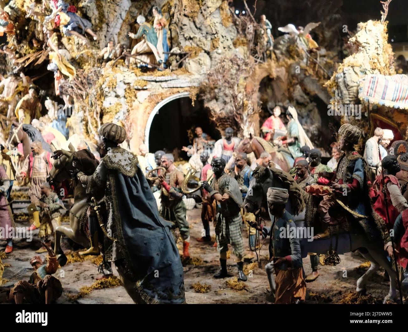 The crib of the Royal Palace of Caserta is a precious Neapolitan crib ...