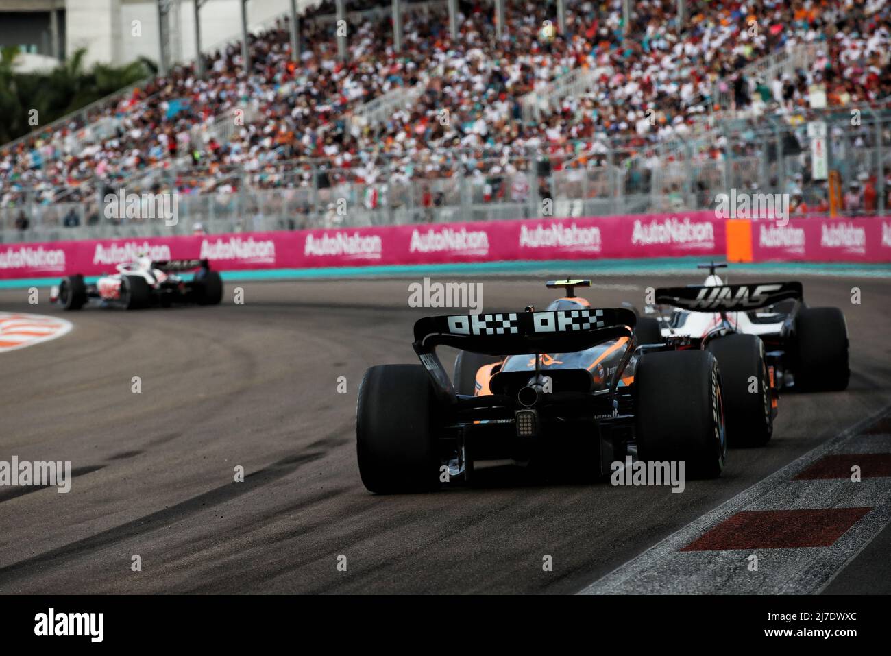 Miami Grand Prix, Sunday 8th May 2022. Lando Norris (GBR) McLaren MCL36 ...