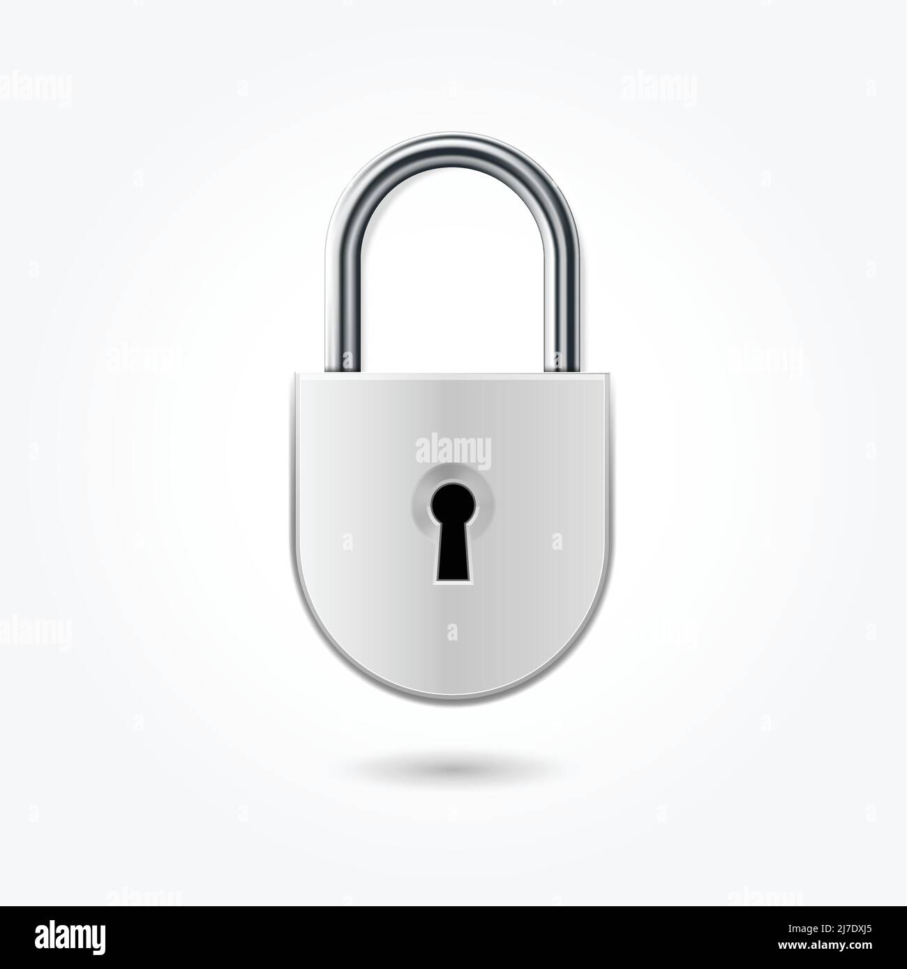 Glossy padlock for skeleton key, brand new rural padlock icon with ...