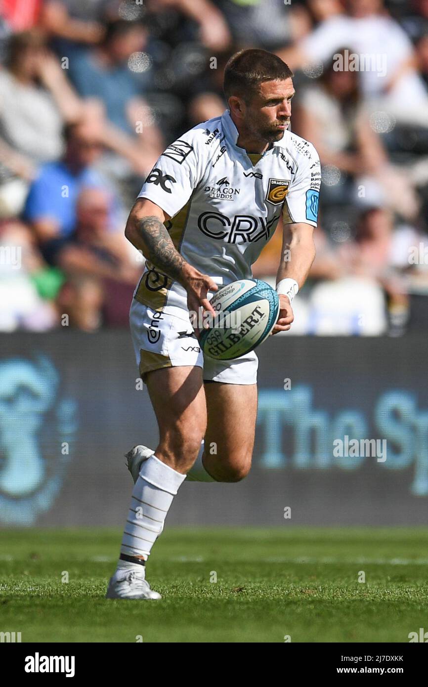 Lewis Jones of Dragons, in action during the game Stock Photo - Alamy