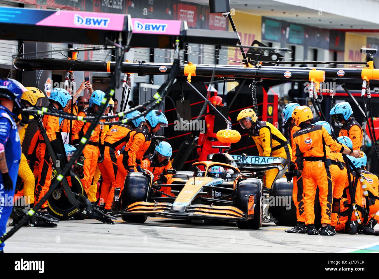 Miami, Florida, 08/05/2022, Daniel Ricciardo (AUS) McLaren MCL36 makes ...