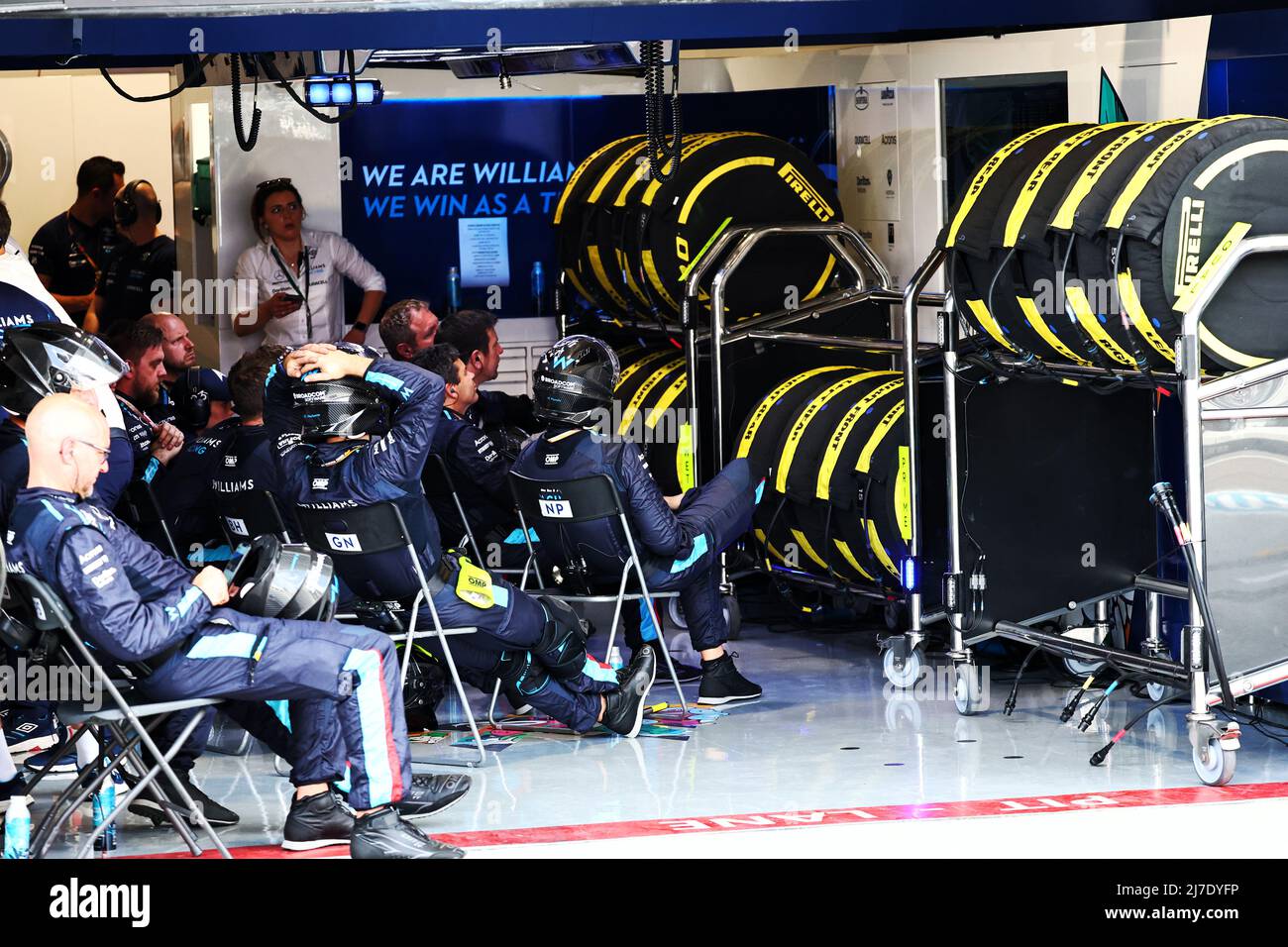 Miami, Florida, 08/05/2022, Williams Racing in the pits. 08.05.2022 ...