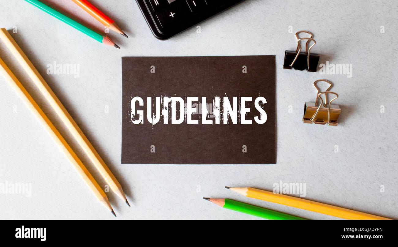 Guideline text hi-res stock photography and images - Alamy