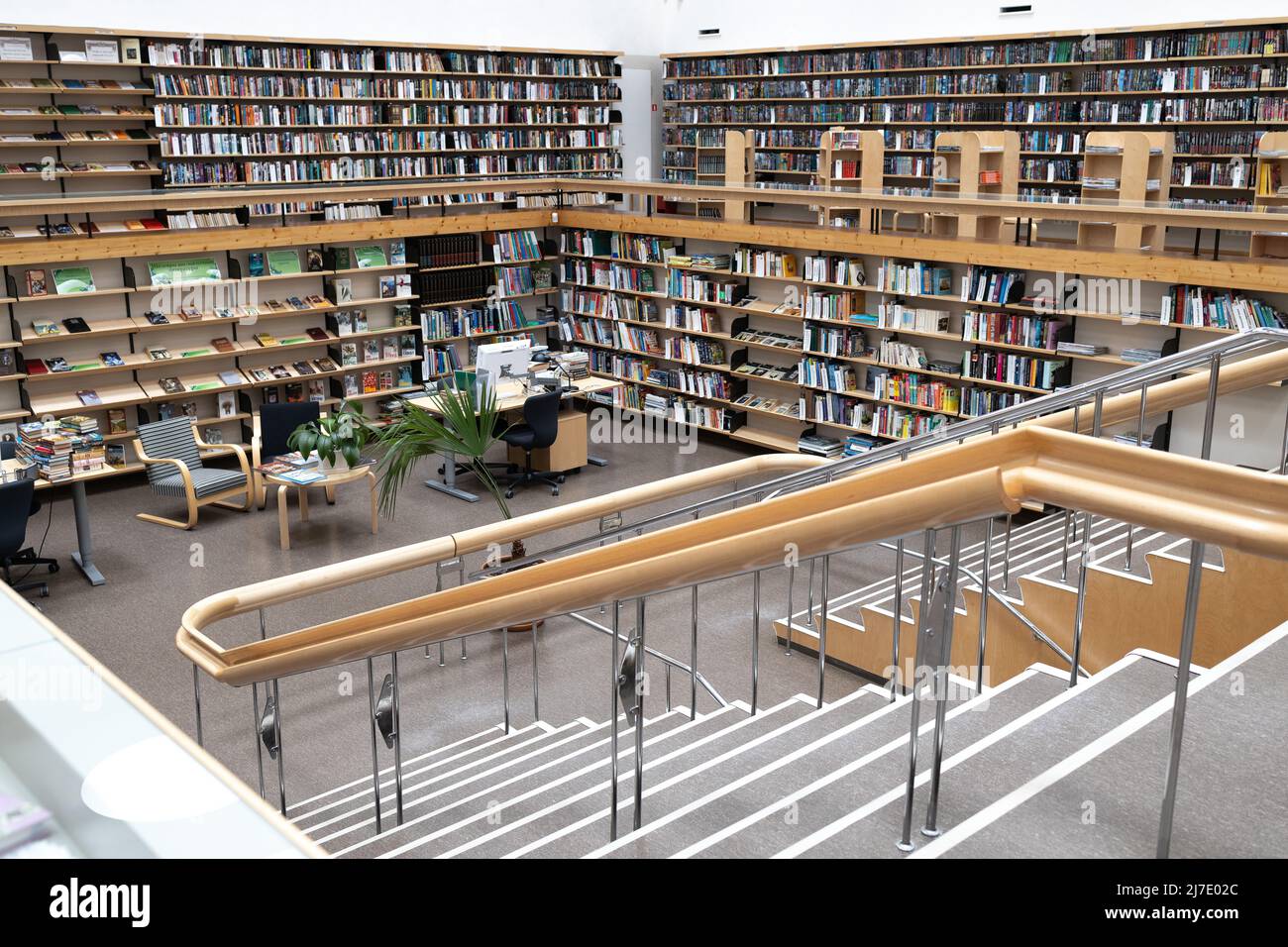 VYBORG, RUSSIA - April 28, 2022: Library named after Alvaar Aalto ...