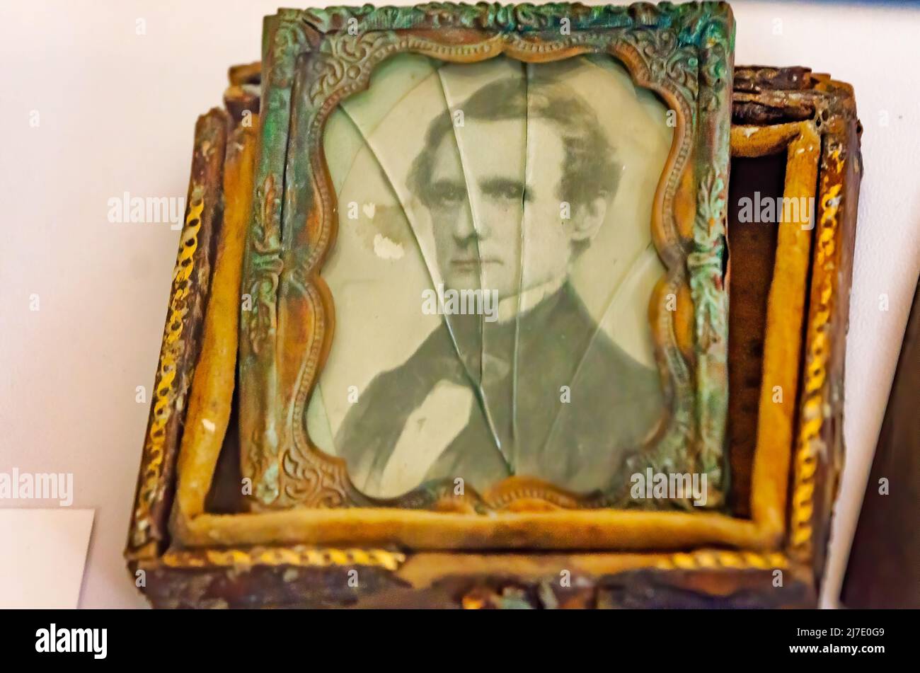 An 1850s daguerreotype of Confederate President Jefferson Davis is ...