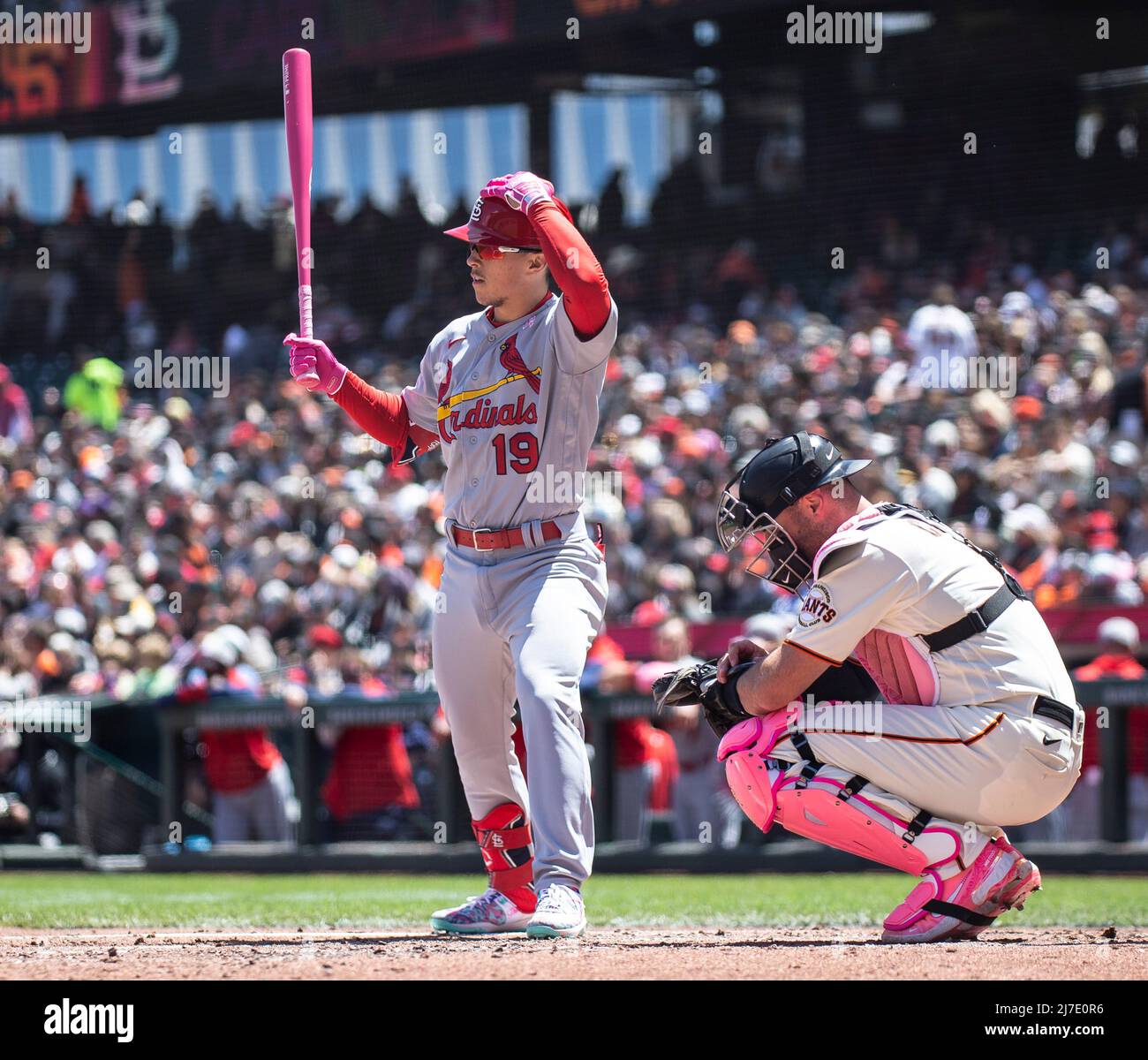 San Francisco CA, U.S.A. May 08 2022, St. Louis second baseman Tommy ...
