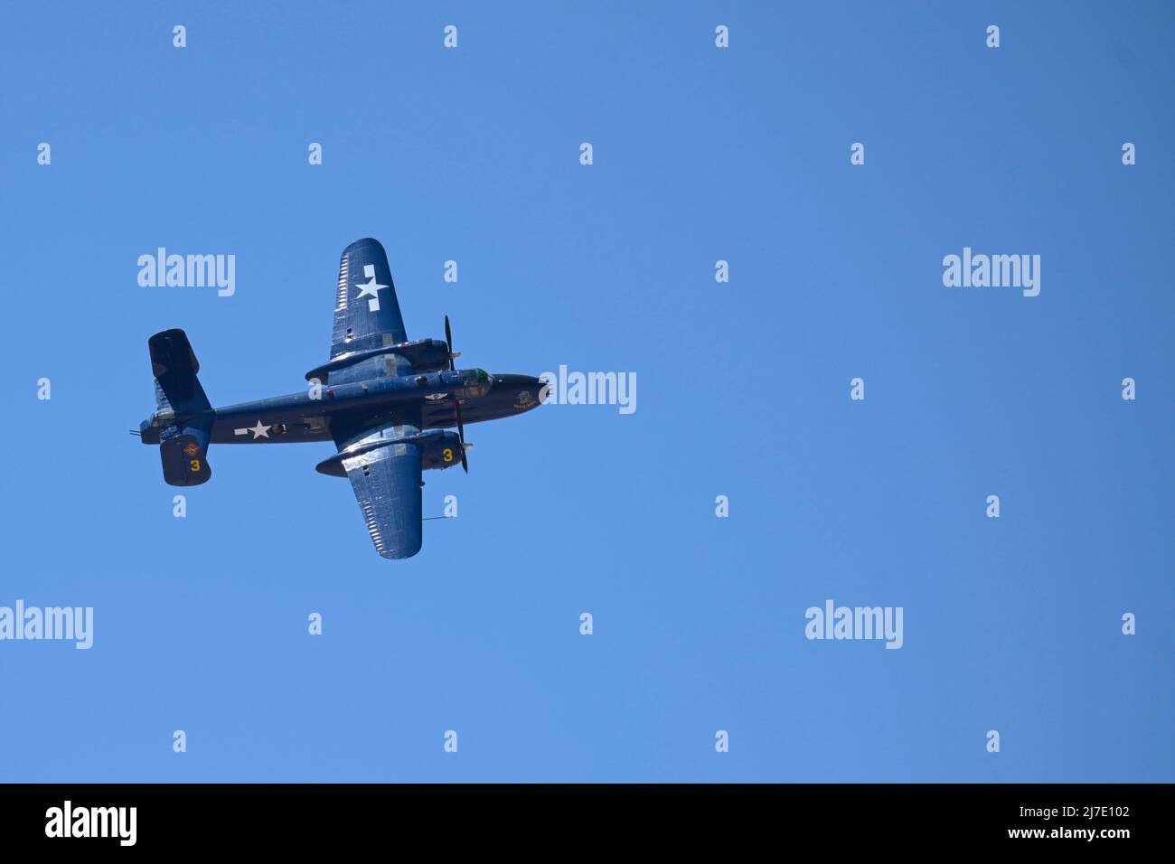 A B-25 Mitchell, part of the Devil Dog Squadron, from Georgetown, Texas ...