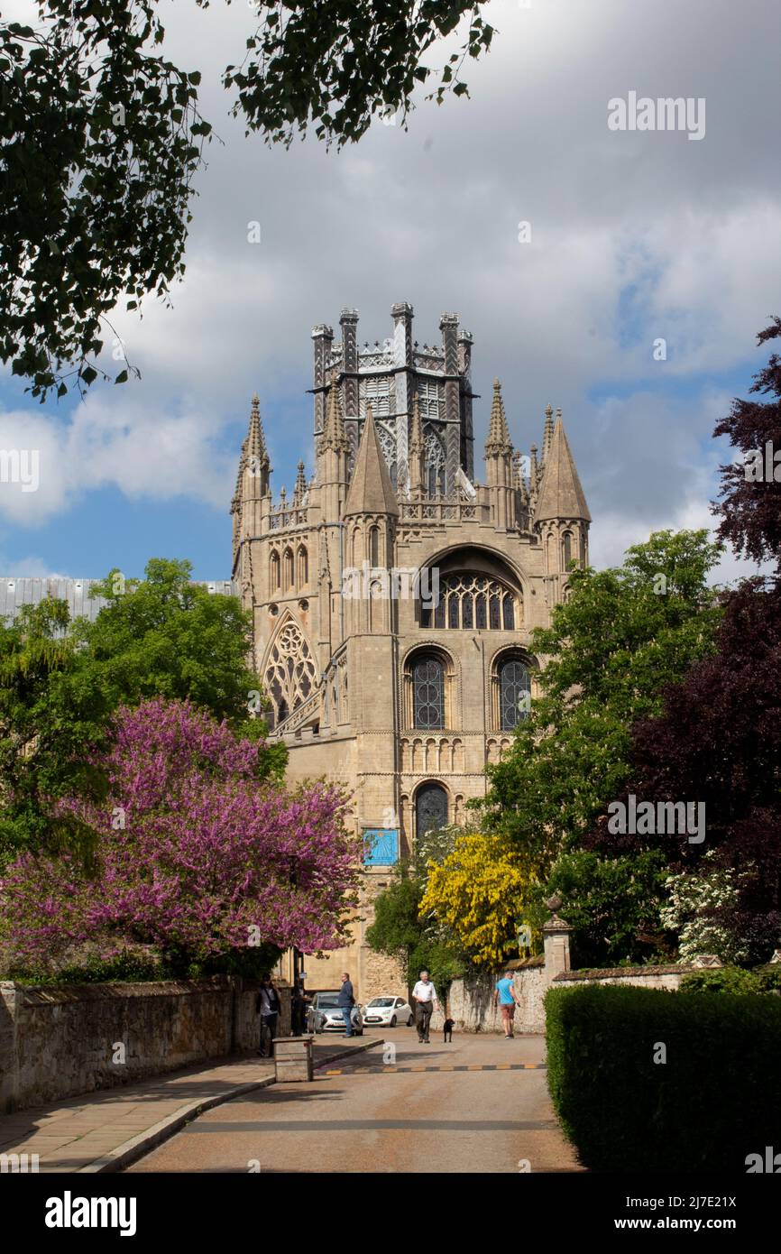 Ely Cathedral Romanesque and Gothic architecture Cambridgeshire UK ...