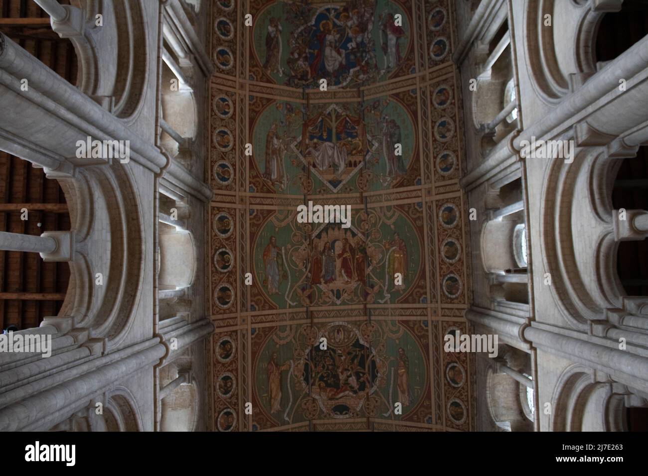 Ely Cathedral Romanesque and Gothic architecture Cambridgeshire UK ...