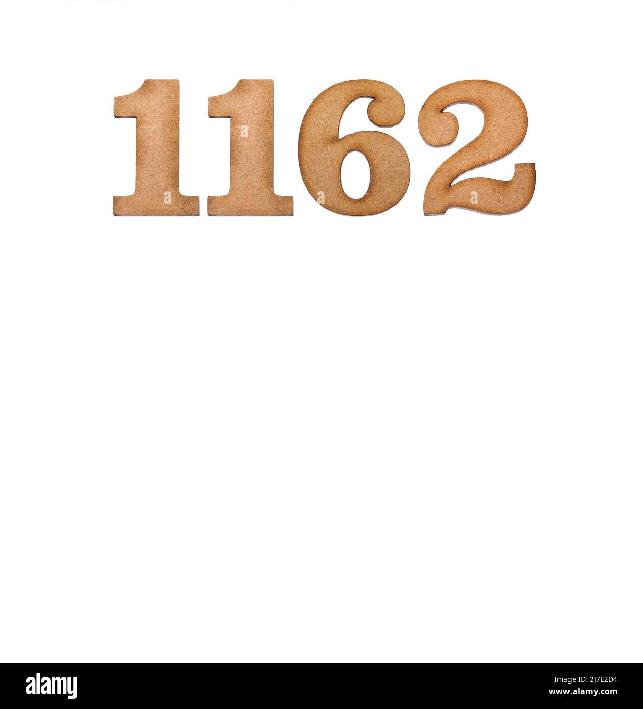 Number 1162 - Piece of wood isolated on white background Stock Photo ...